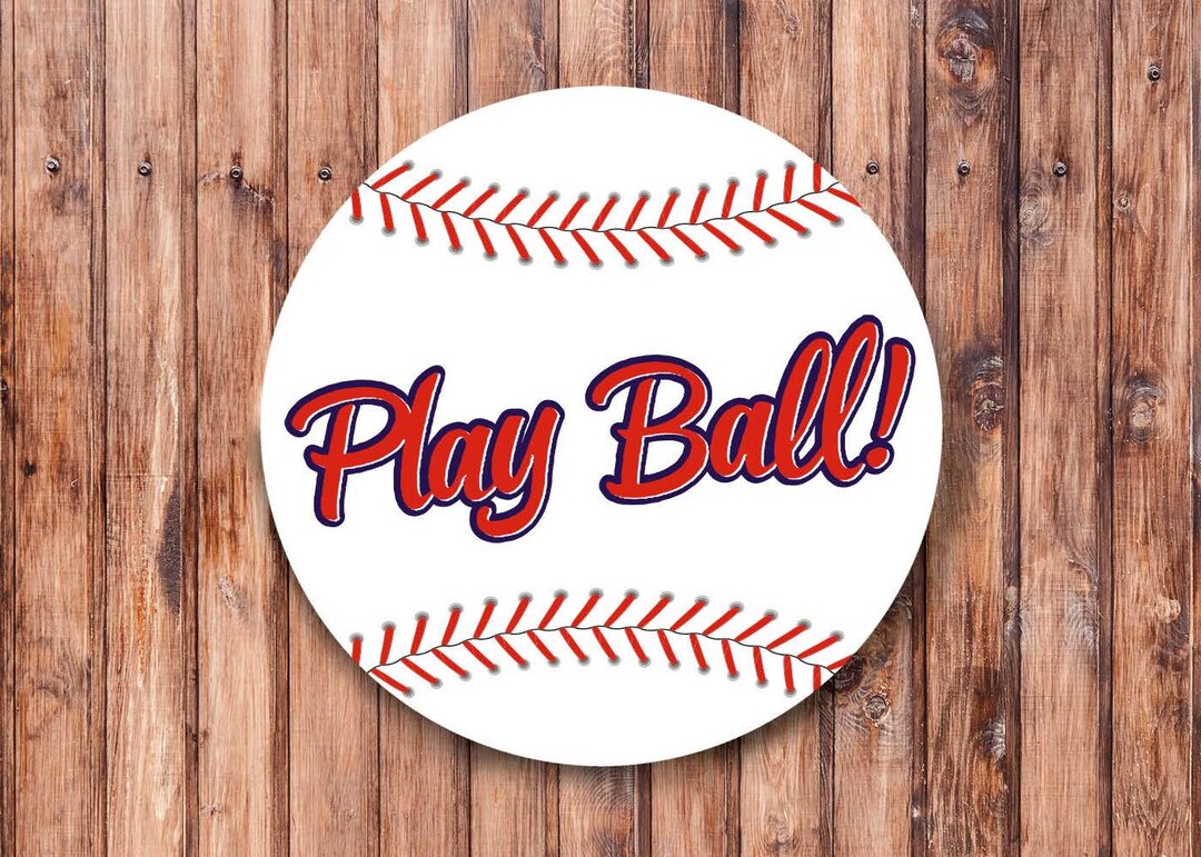 Play Ball Baseball Wreath Sign - Etsy