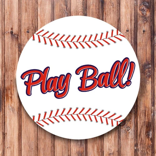 Baseball Wreath Sign Wreath Attachment Round Wreath Sign - Etsy