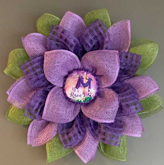 He is Risen Flower Wreath | Etsy