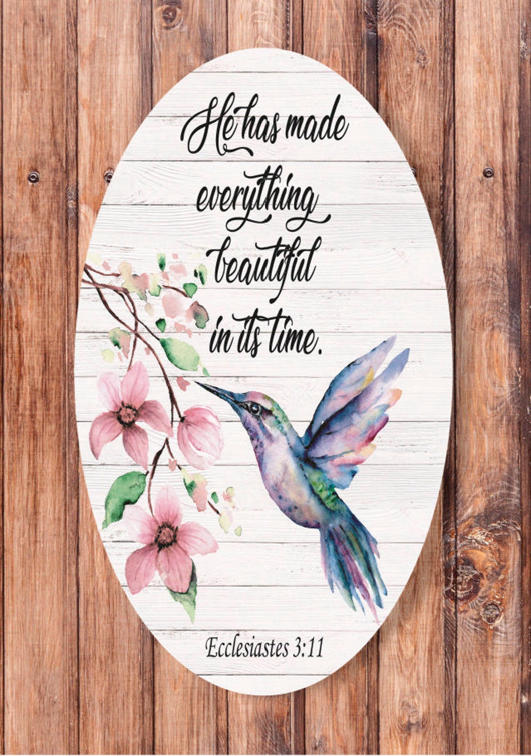 He Has Made Everything Beautiful_oval Wreath Sign - Etsy
