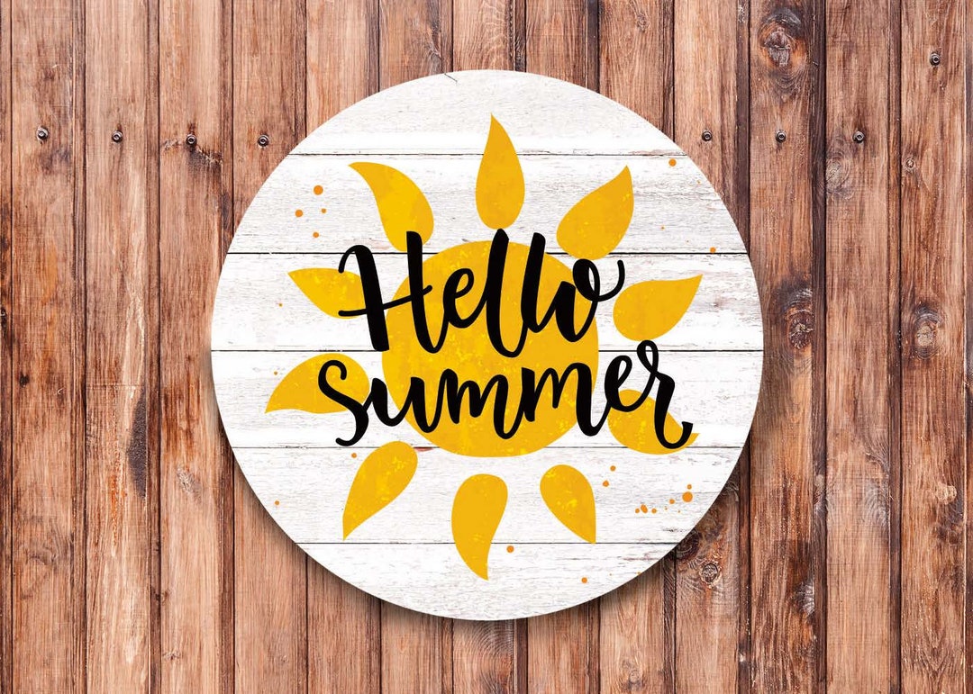 Hello Summer Sun Wreath Sign - Etsy