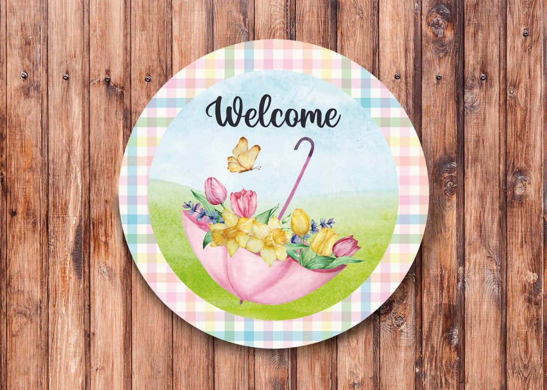 Spring Tulips Wreath Sign - Etsy