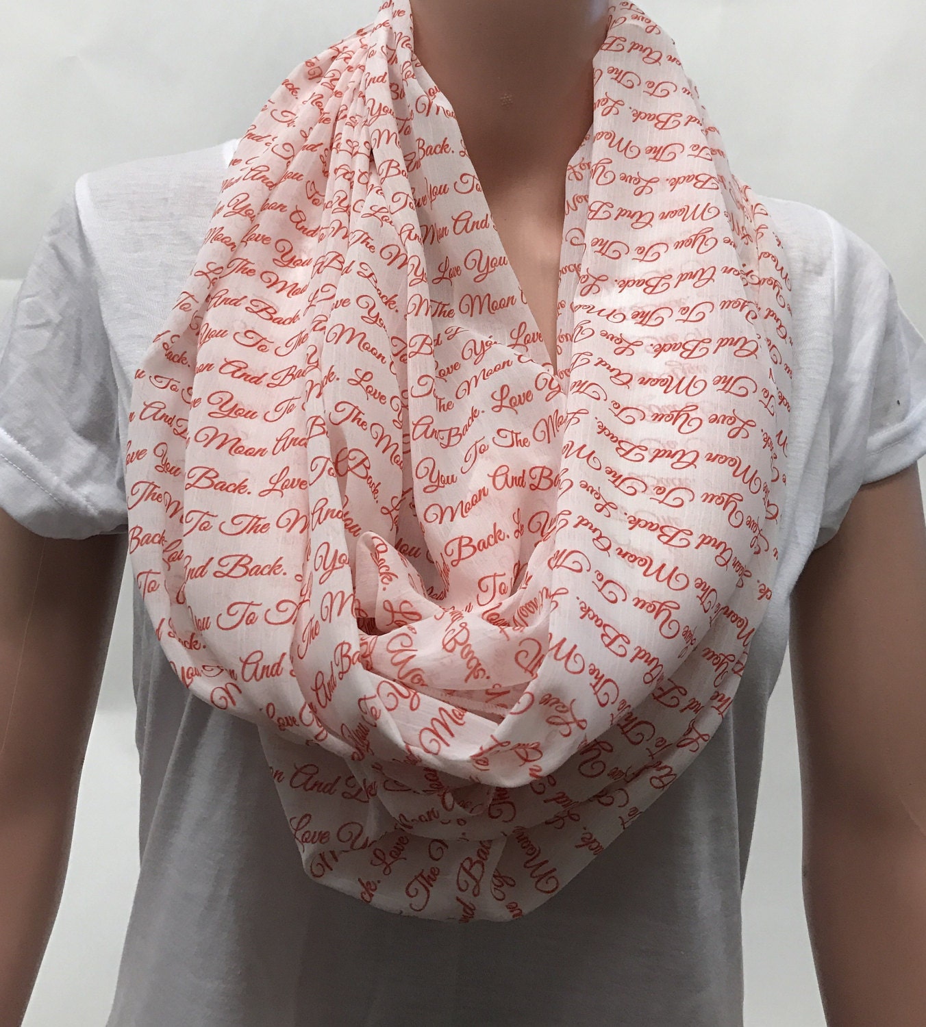 Infinity Scarf_Customize this scarf with words or photos that | Etsy