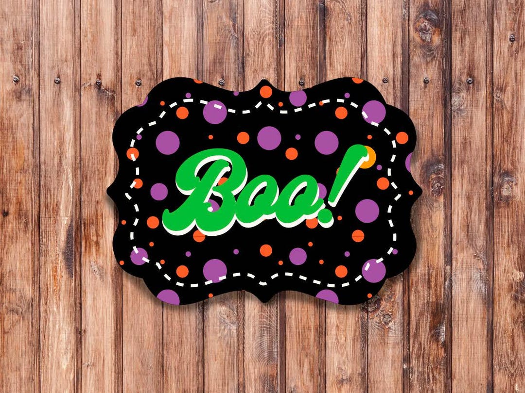 Boo!_ Benelux Shaped Wreath Sign - Etsy
