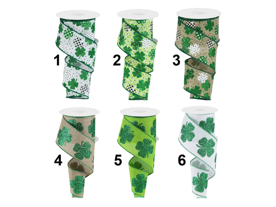 St. Patrick's Day Wired Ribbon Wreath & Bow Makers 2.5" - 10 Yards - Etsy