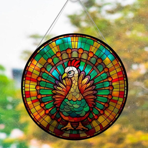 Stained Glass Turkey - Etsy