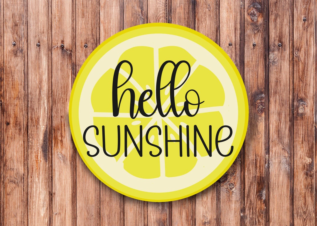 Hello Sunshine Lemon Wreath Sign - Etsy