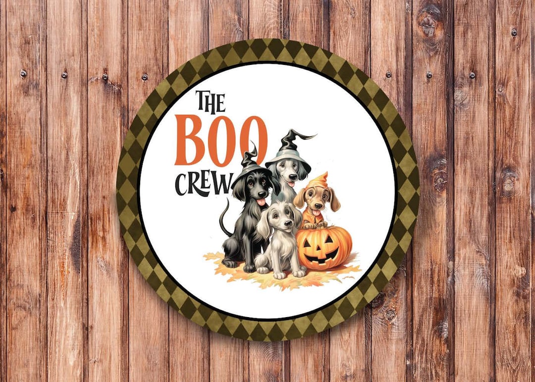 The Boo Crew Wreath Sign - Etsy
