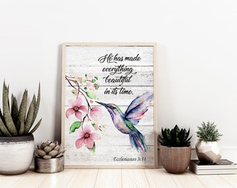 He Has Made Everything Beautiful in Its Time. Ecclesiastes - Etsy