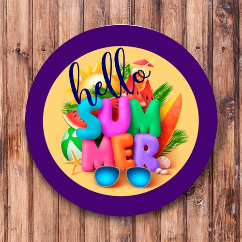 Hello Summer Watermelon Metal Wreath Sign Available in - Etsy