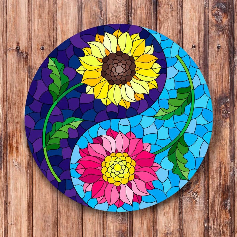 Ying and Yang Glass Art - Etsy