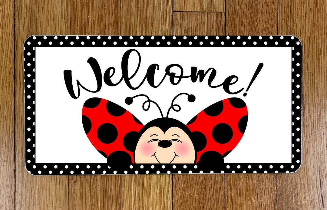 Welcome Ladybug Wreath Sign - Etsy