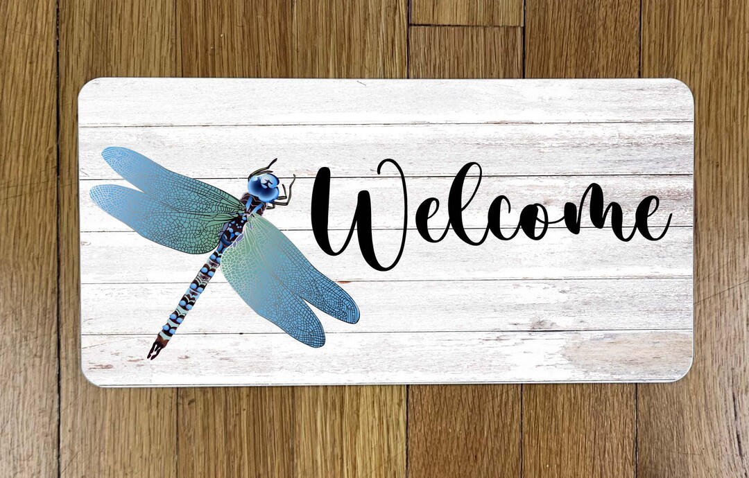 Dragonfly Welcome_wreath Sign - Etsy