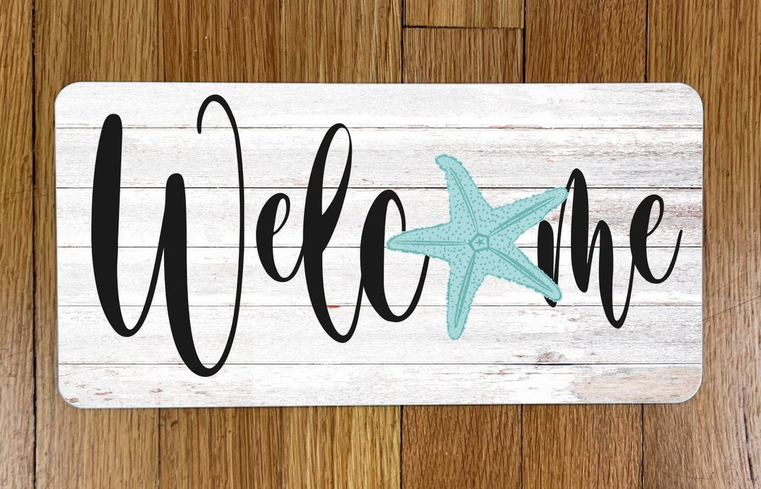 Starfish Welcome_wreath Sign - Etsy