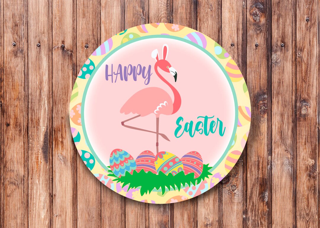 Easter Flamingo Wreath Sign - Etsy