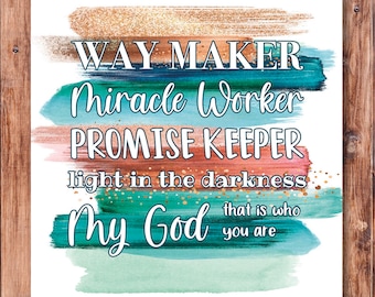 Way Maker Sign - Etsy