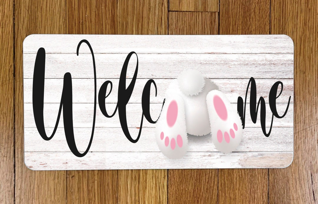 Bunny Welcome_wreath Sign - Etsy