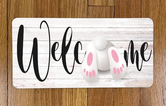 Bunny Welcome_wreath Sign - Etsy