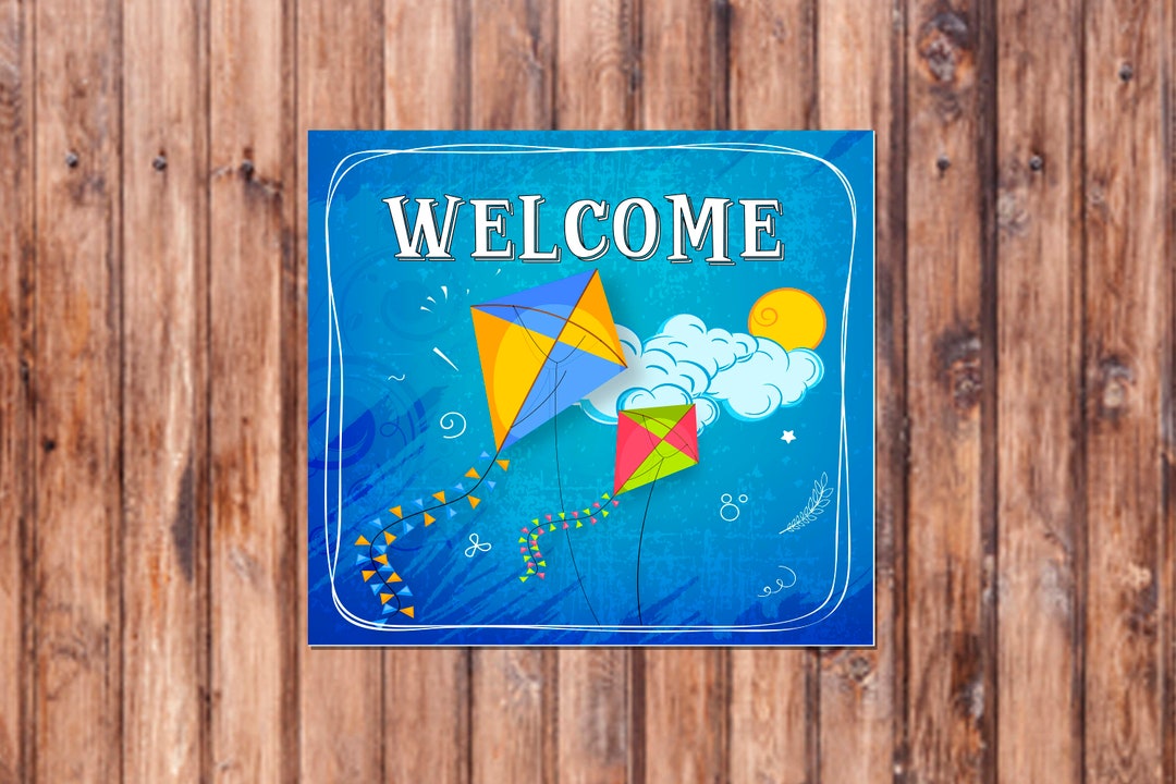 Welcome Kites_wreath Sign - Etsy