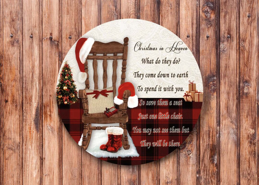 Christmas Rocking Chair Wreath Sign - Etsy