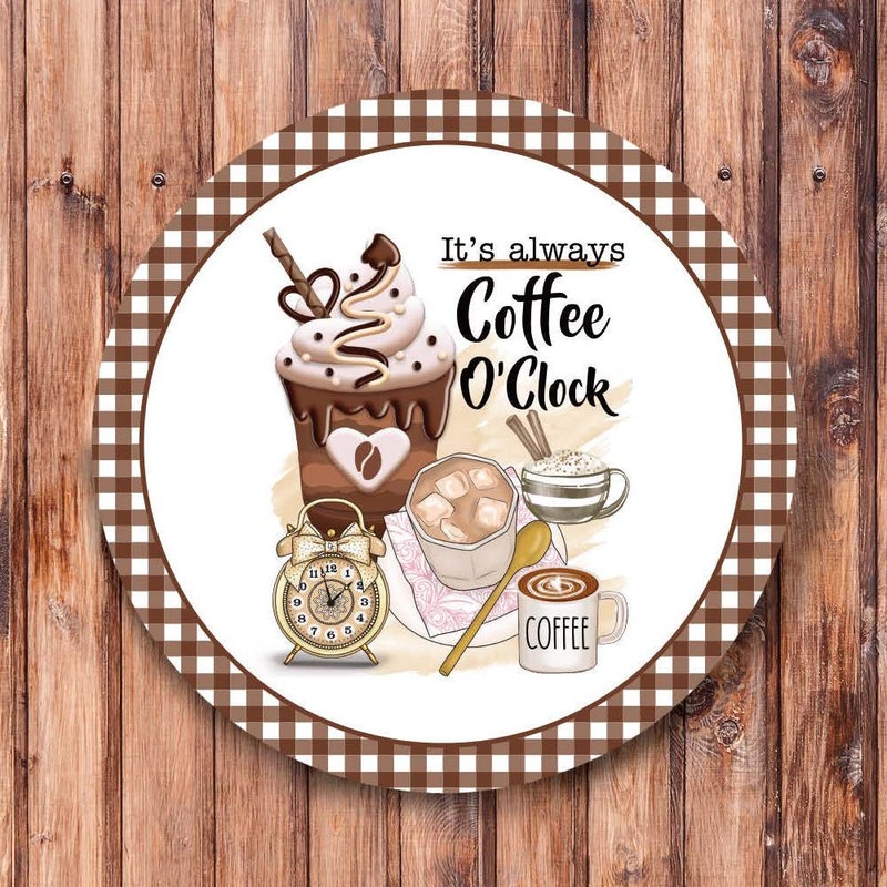 Coffee Metal Wreath Sign - Etsy