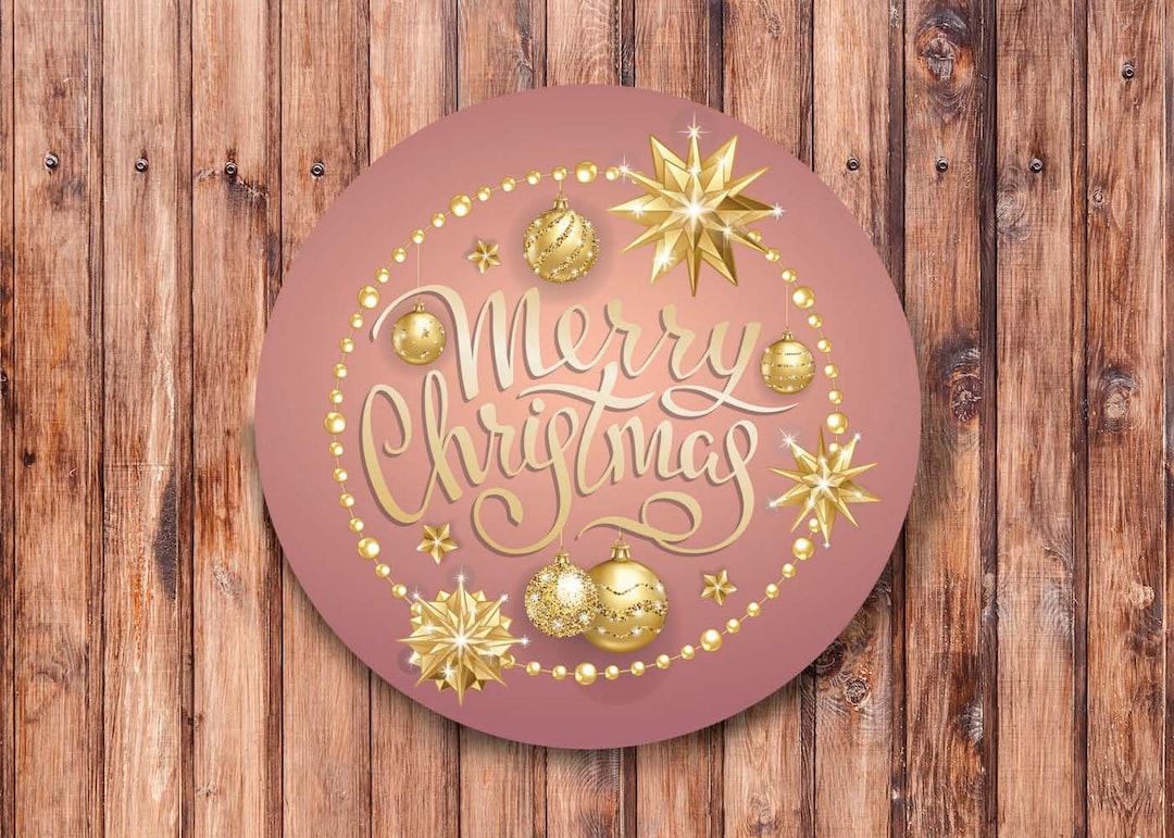 Merry Christmas Rose Gold Wreath Sign - Etsy