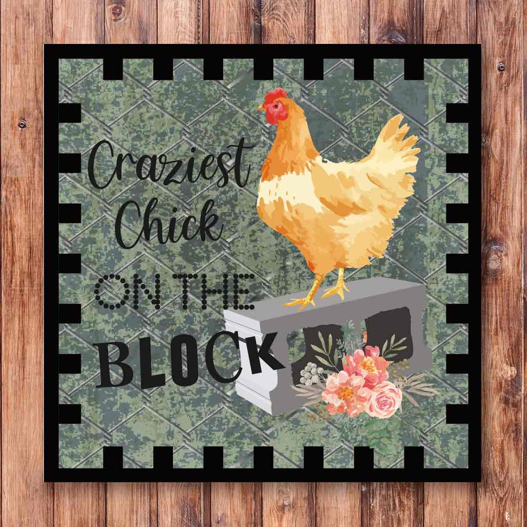Crazy Chick Wreath Sign - Etsy