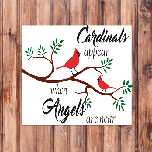 Cardinal Appear When Angels Are Near Sign Winter Sign - Etsy