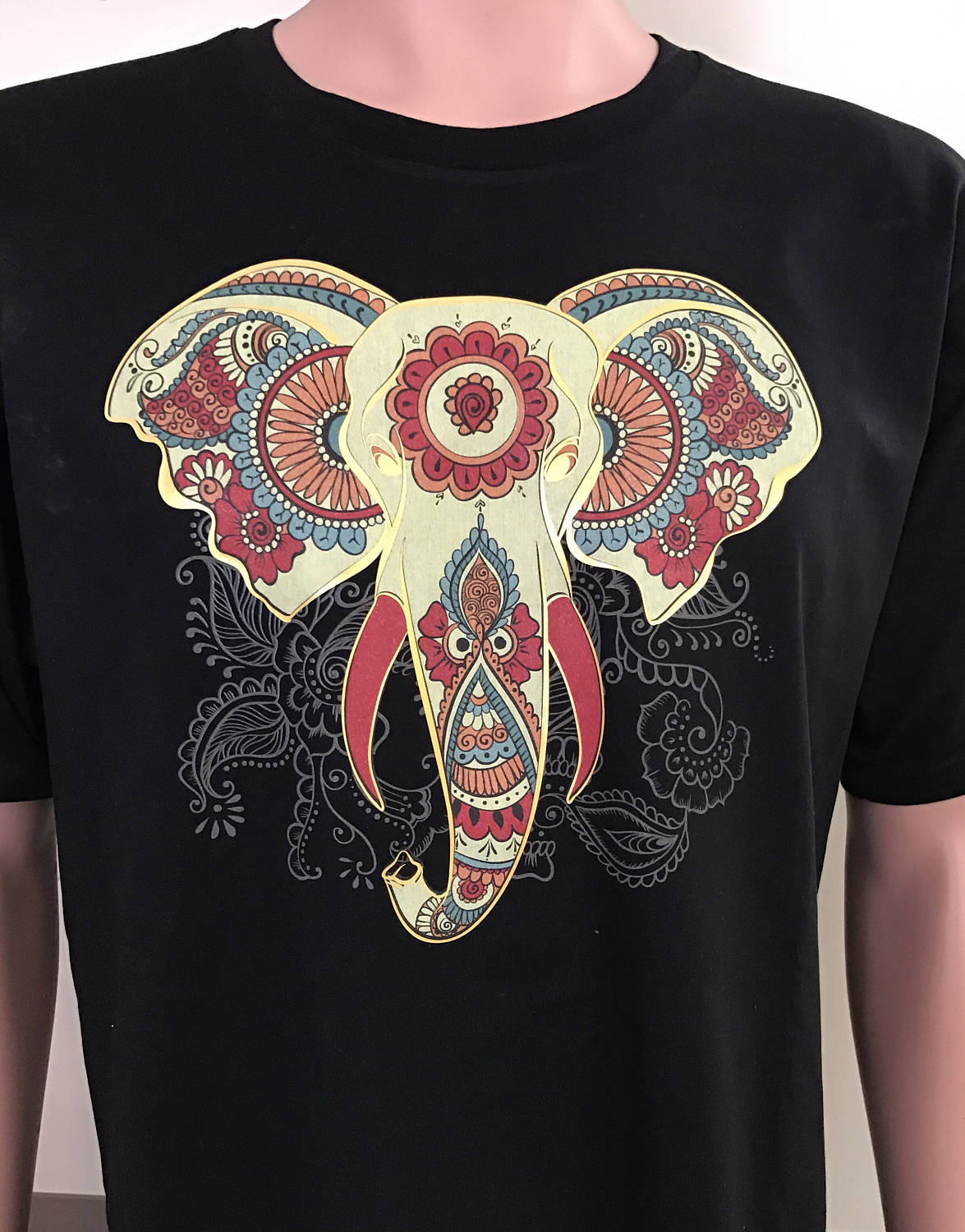 Elephant shirt_metallic trim on design makes this shirt stand | Etsy