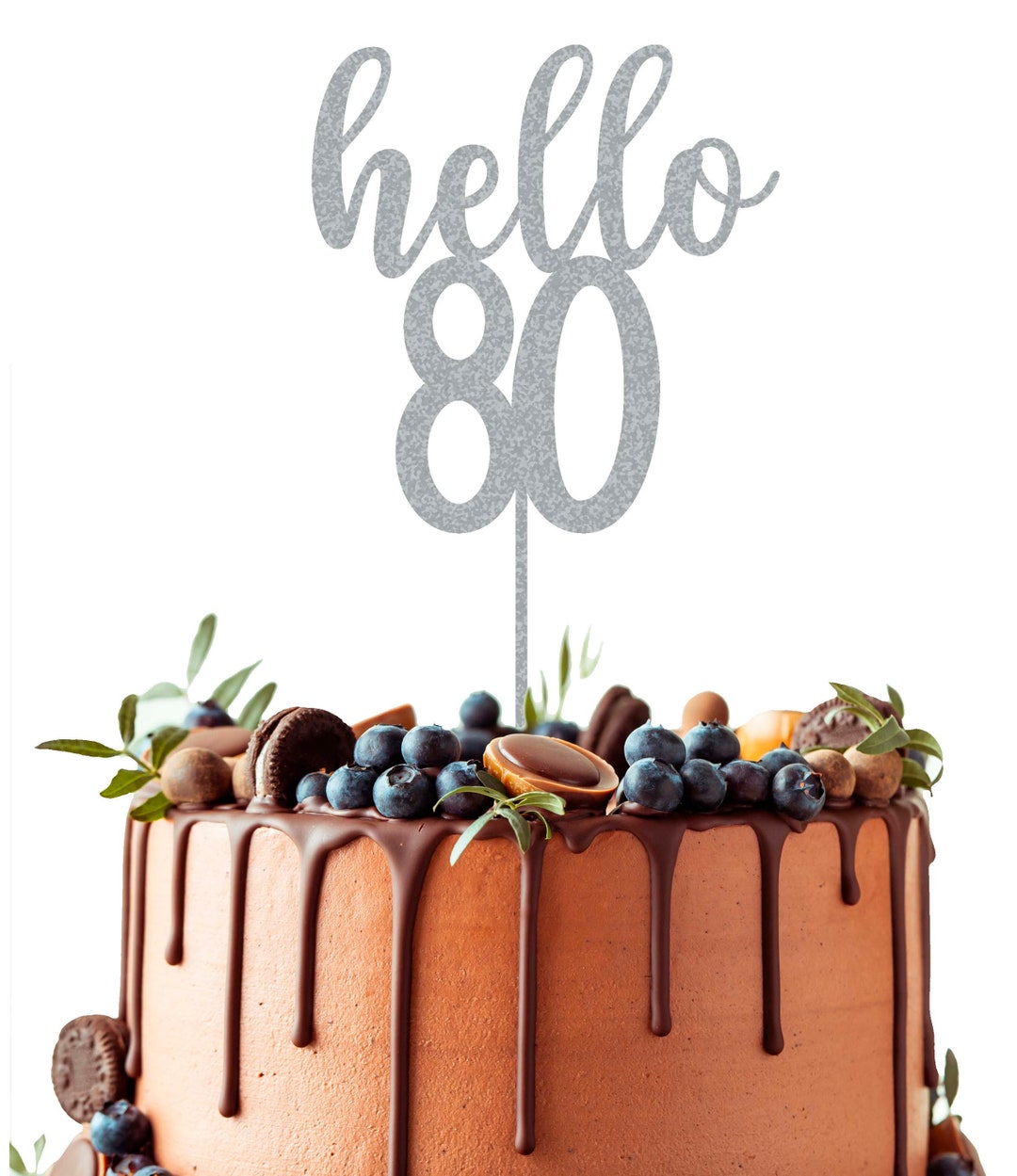 Hello 80_acrylic Birthday Cake Topper - Etsy