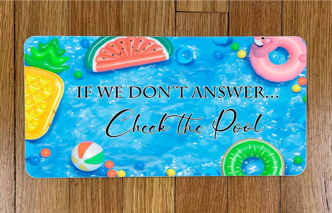 Check the Pool Wreath Sign - Etsy