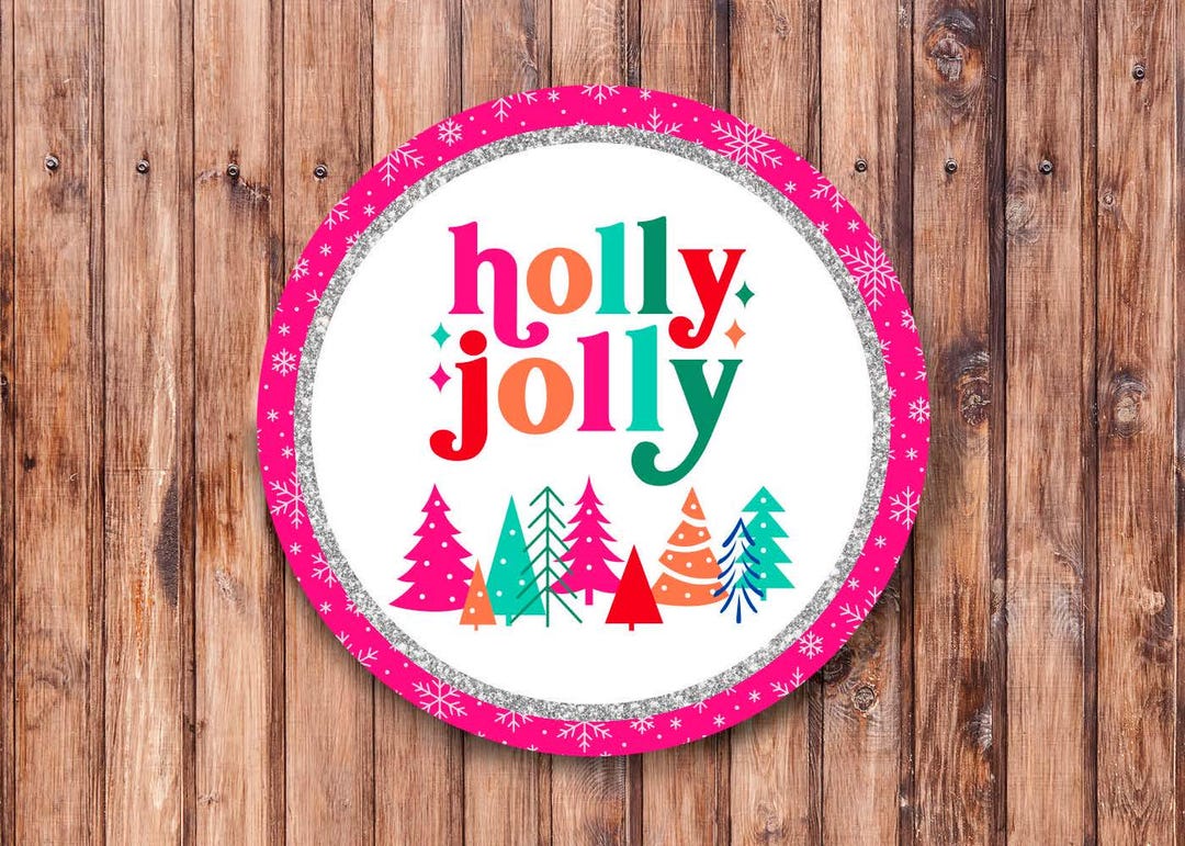 Holly Jolly Trees Wreath Sign - Etsy