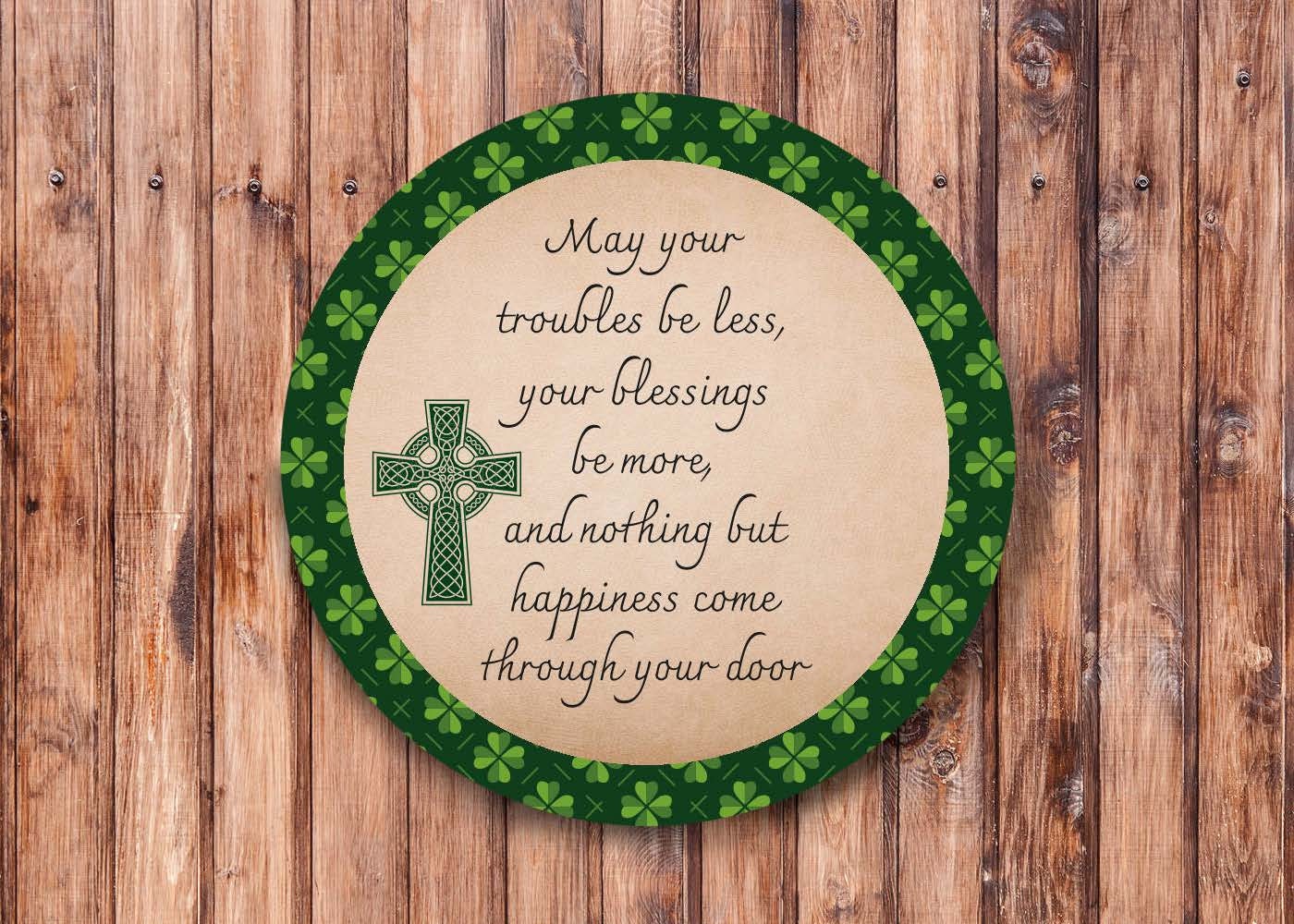Irish Blessing Wreath Sign - Etsy