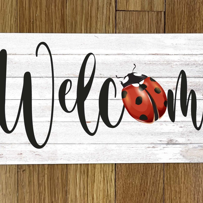 Ladybug Welcome Sign - Etsy