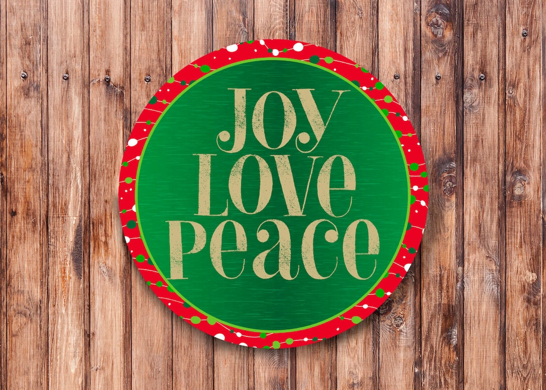 Joy Love Peace_ Wreath Sign - Etsy