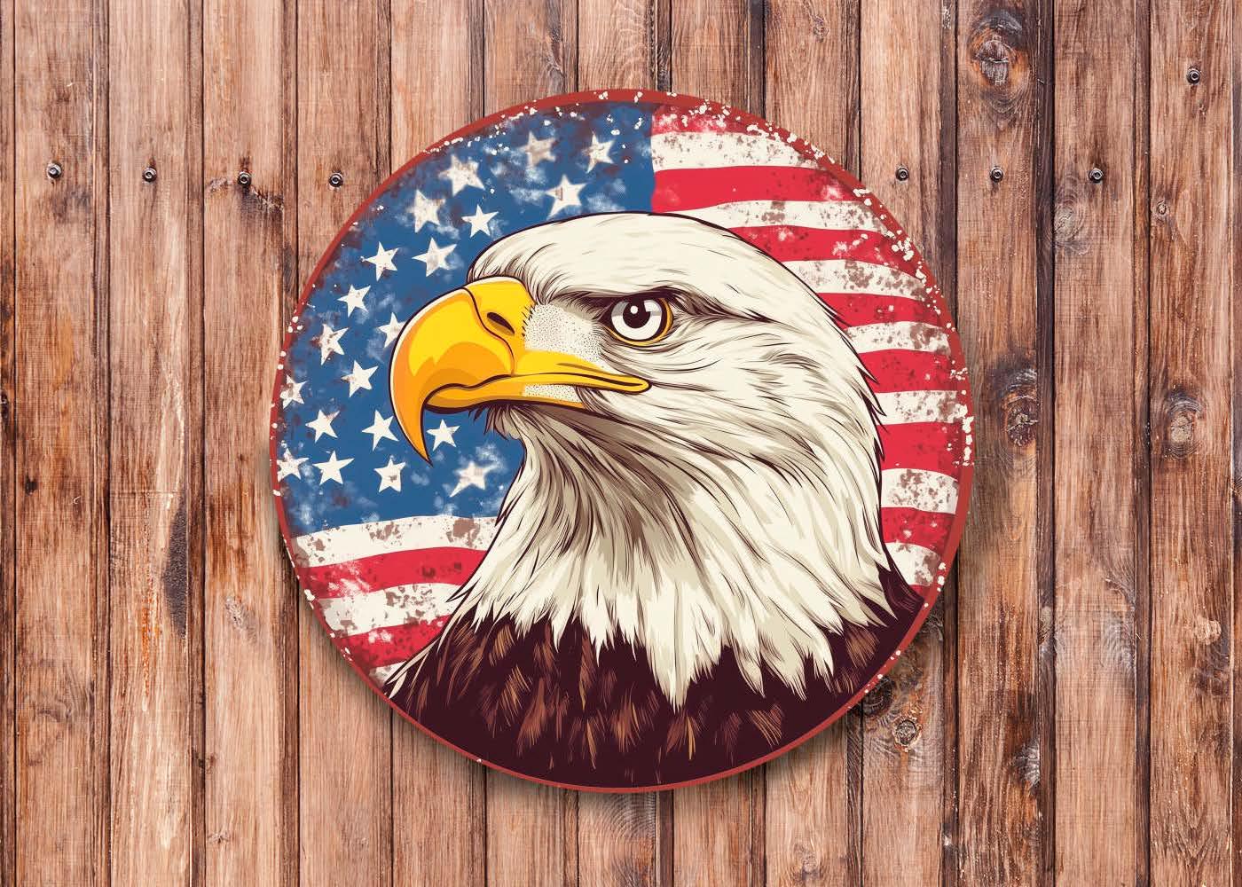 Bald Eagle Wreath Sign - Etsy