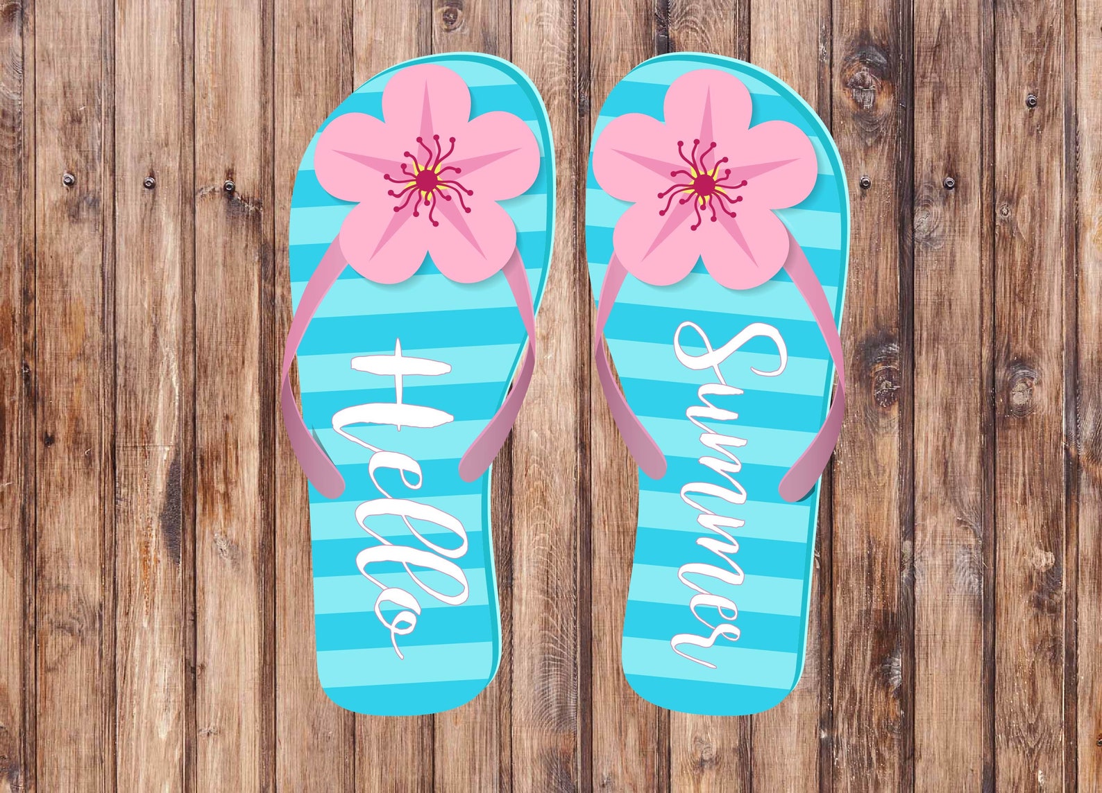 Hello Summer Flip Flops_wreath Sign - Etsy