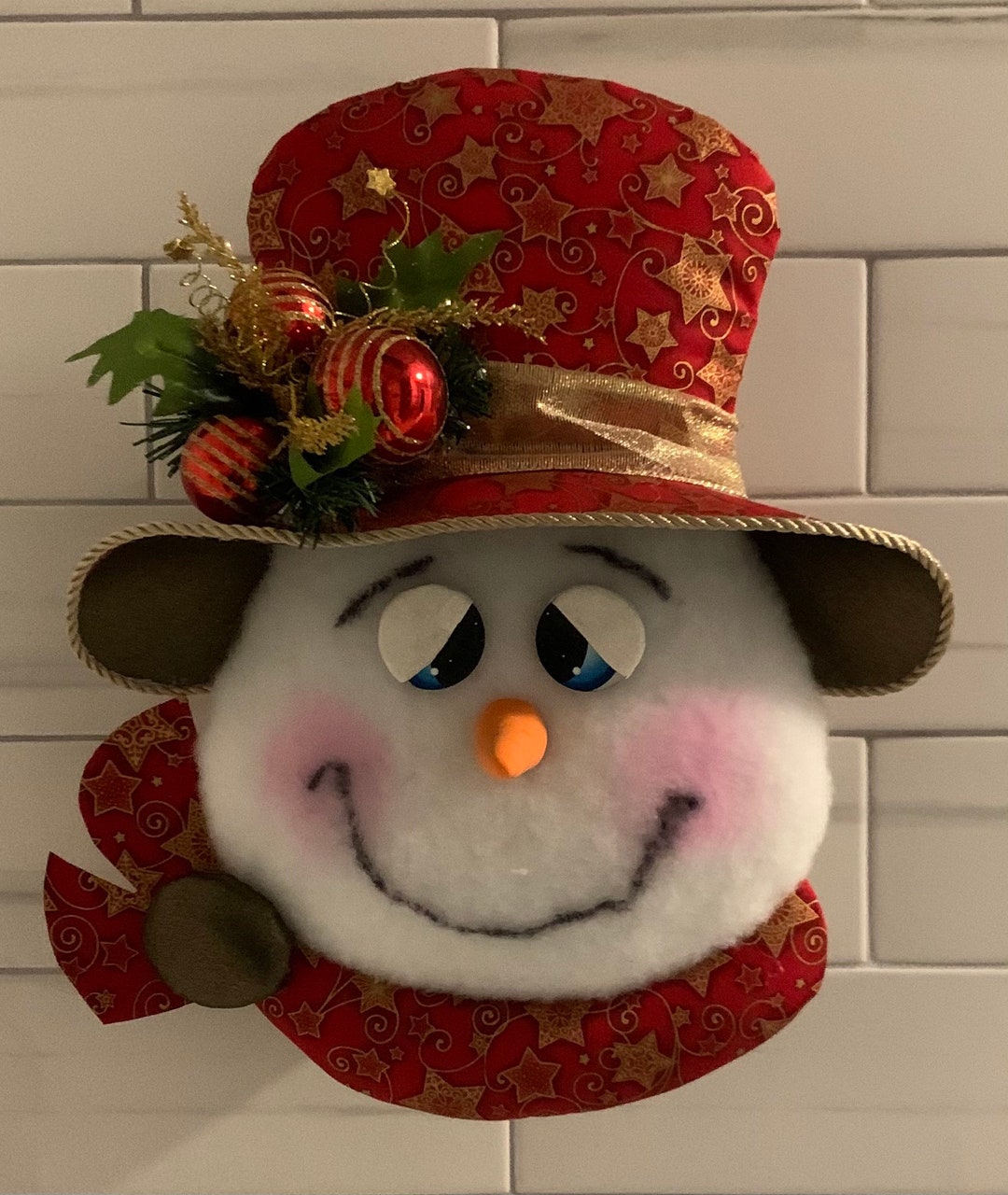 Snowman Flake Wreath Attachment - Etsy