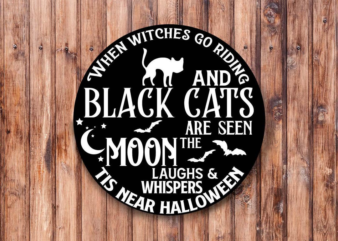 When Witches Go Riding Wreath Sign - Etsy