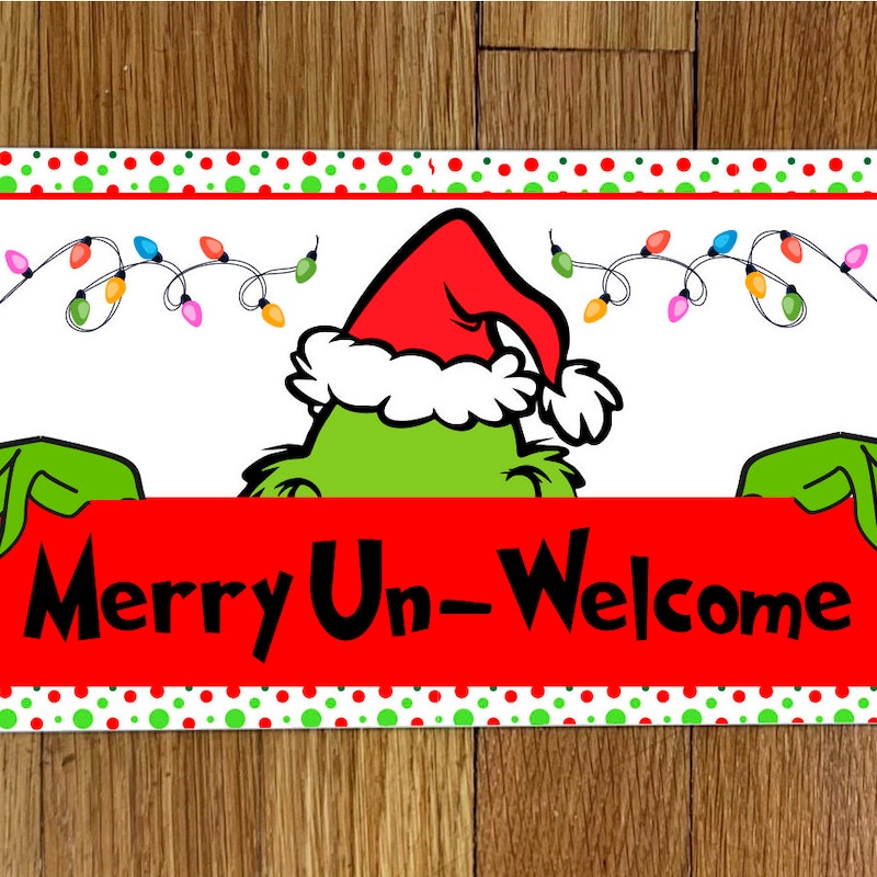 Grinch Face Wreath Sign - Etsy