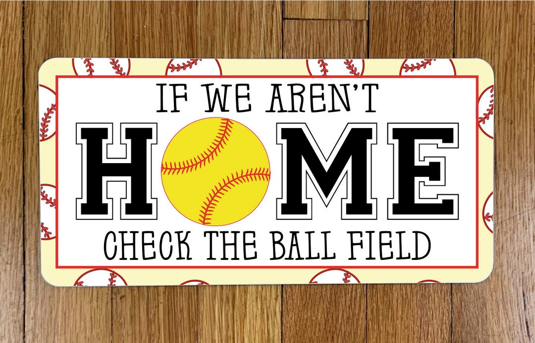 Softball_check the Ball Field _wreath Sign - Etsy