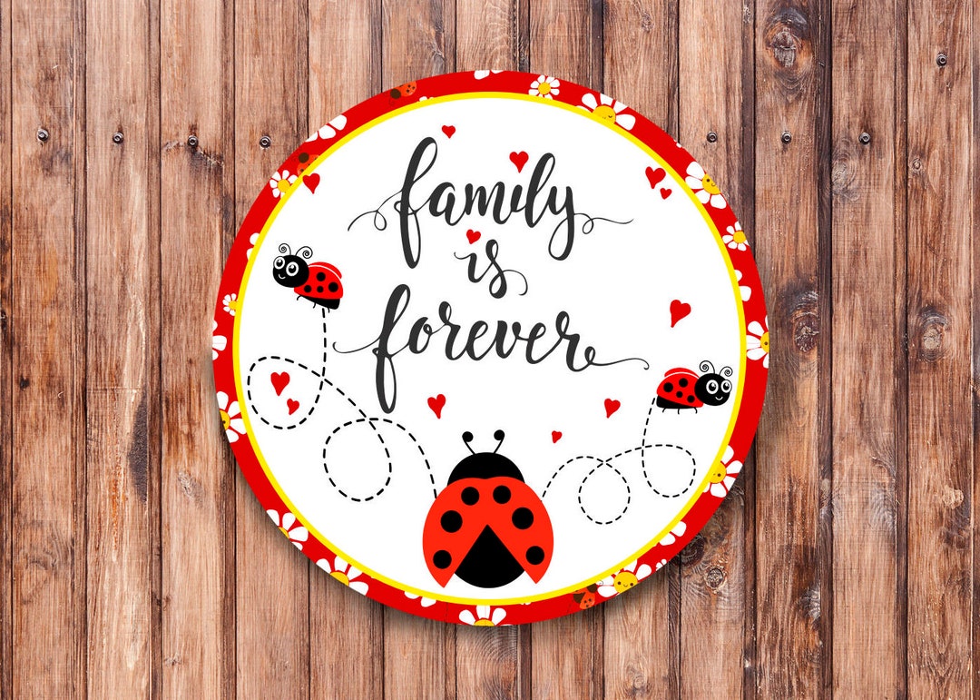 Ladybug Family is Forever Wreath Sign - Etsy