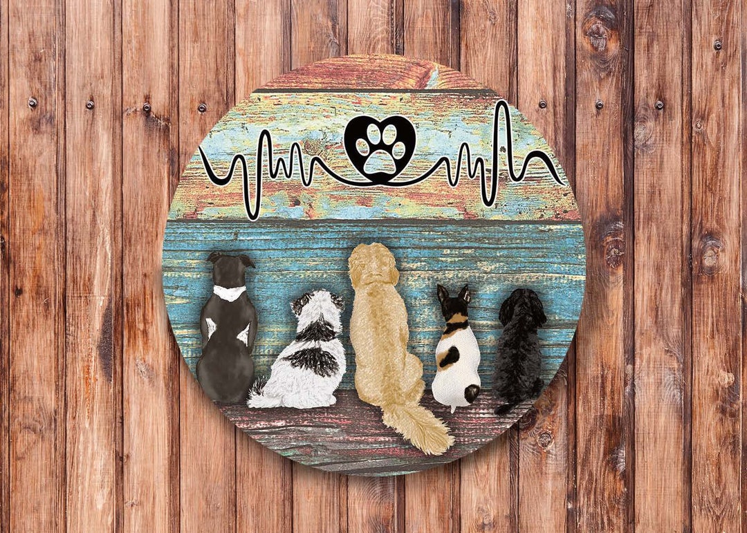 Dogs Wreath Sign - Etsy