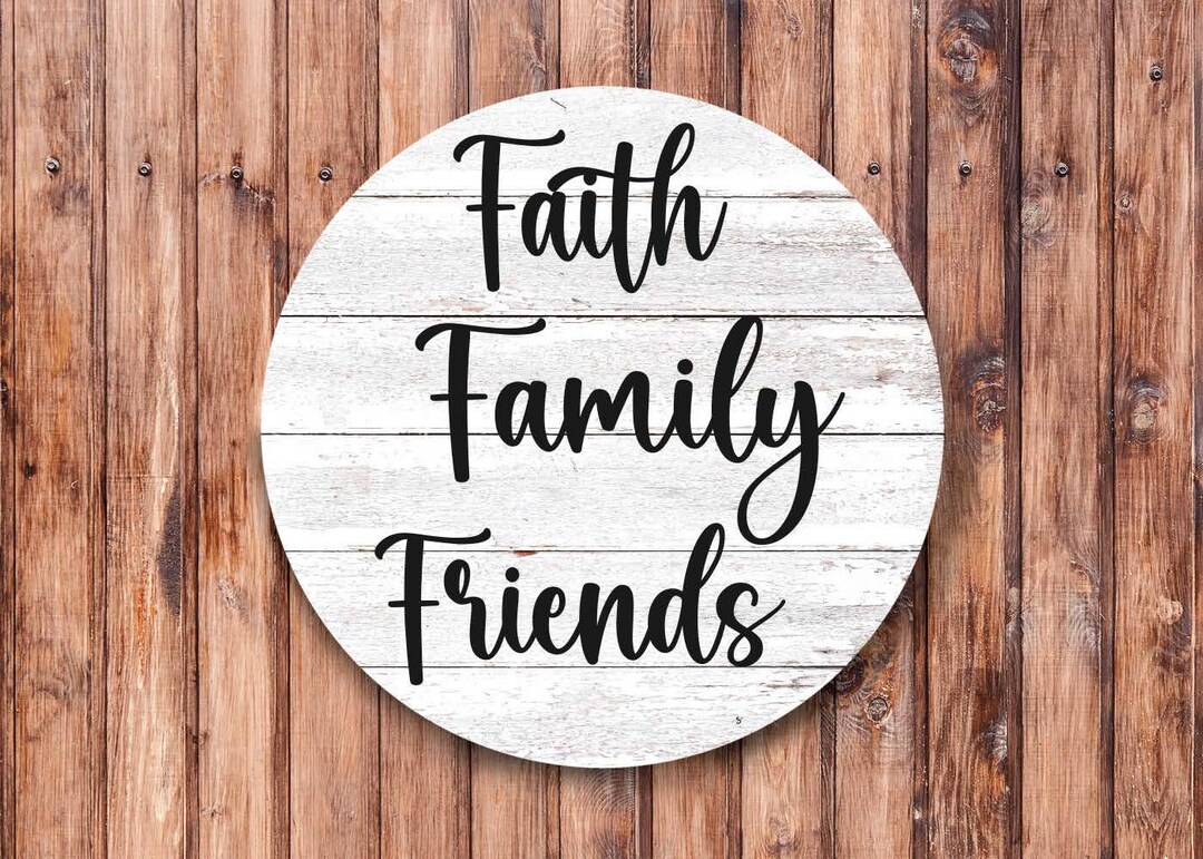 Faith Family and Friends Wreath Sign - Etsy
