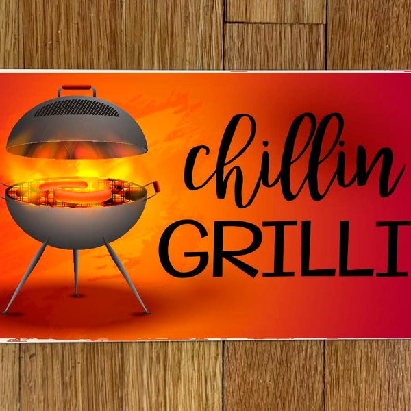Grillin and Chillin Sign - Etsy