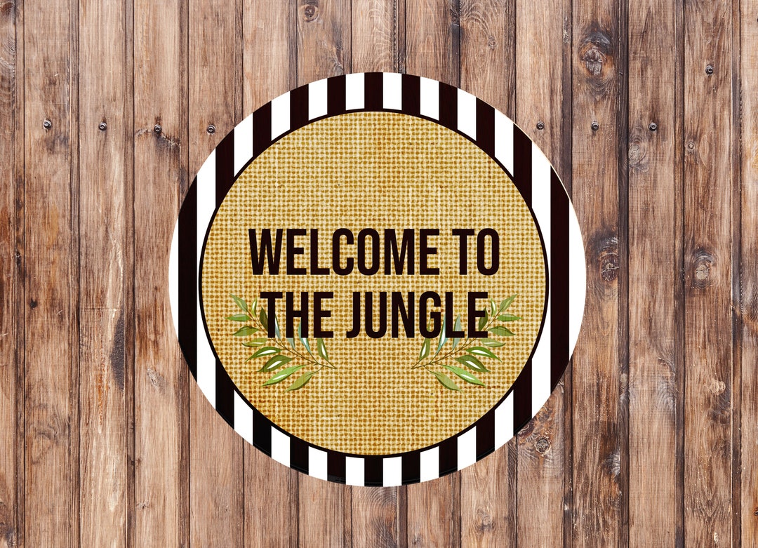 Welcome to the Jungle Wreath Sign - Etsy