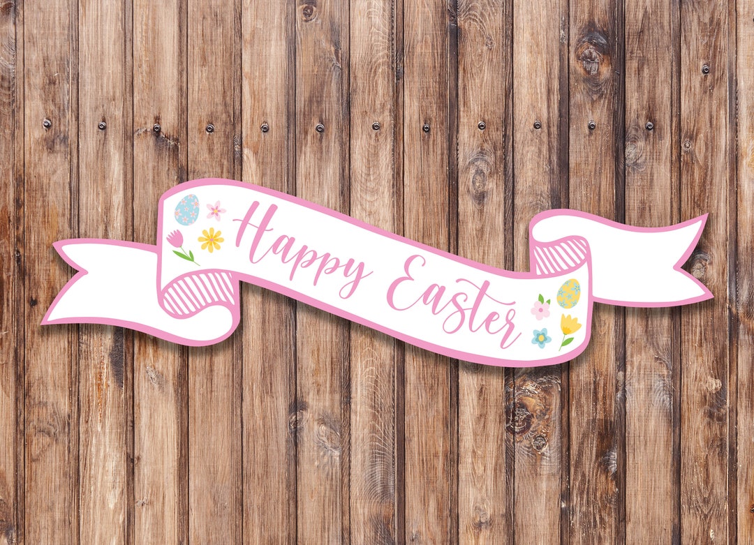 Happy Easter Banner Hardboard - Etsy