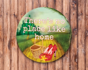 Wizard of Oz Inspired No Place Like Home Dorothy Ruby Slippers Vintage ...