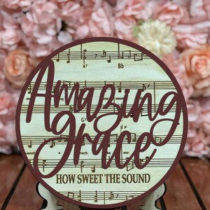 Laser Cut Amazing Grace Wood Sign - Etsy