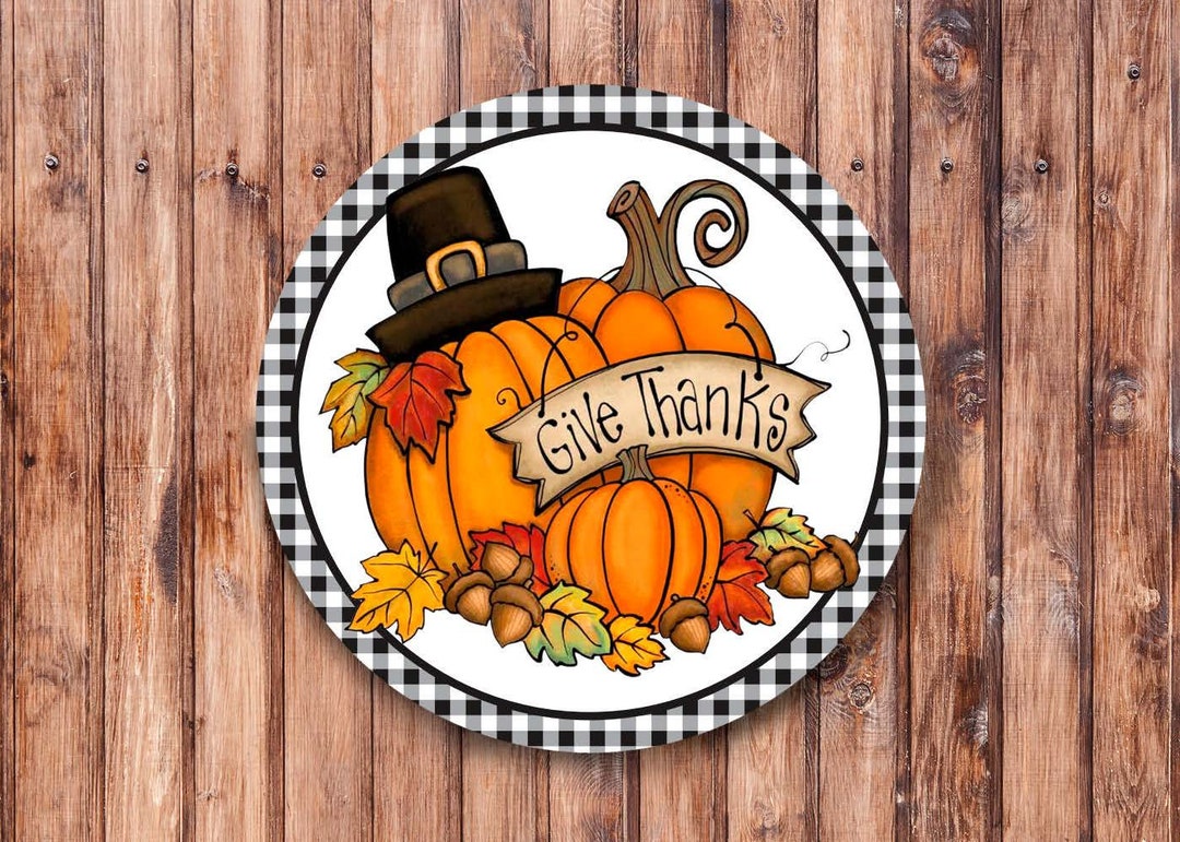 Fall Give Thanks Wreath Sign - Etsy